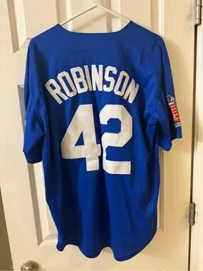 Shirts | Brooklyn Dodger Great Jackie Robinson Blue Base Jersey With ...